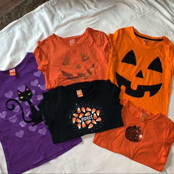 Shirts & Tops | Set Of 5 Girls Halloween Tshirts | Poshmark